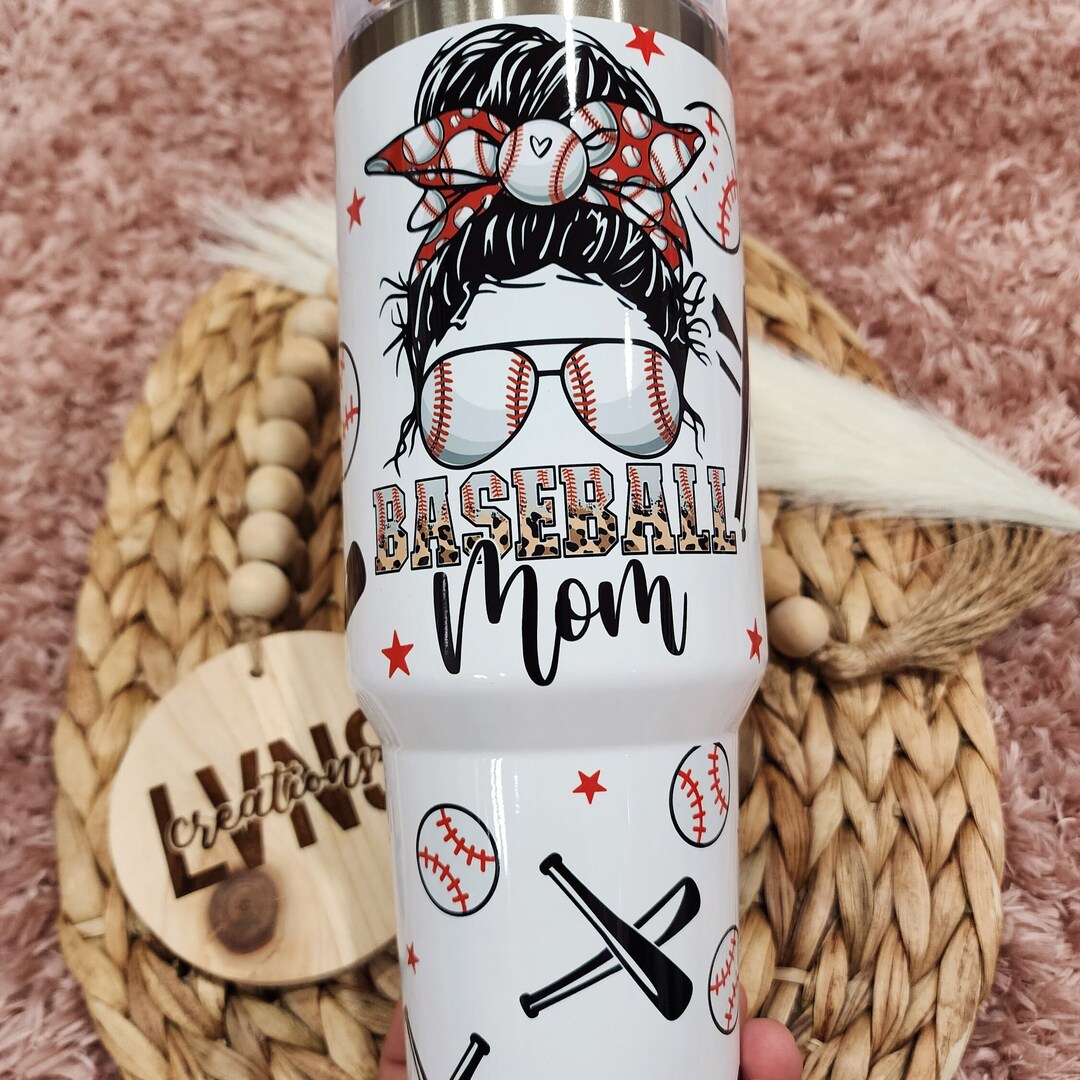 Baseball Mom, Baseball Mom 40oz, 40oz Tumbler, Sports Mom, Cute Sports ...