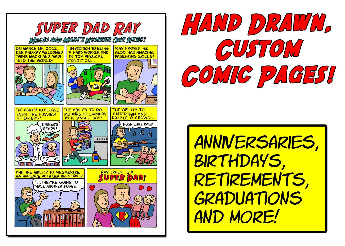 Custom Comic Book Page Made to Order Personalized and Hand Drawn - Etsy