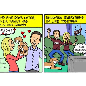 CUSTOM Color Comic Strip Made to Order - Etsy