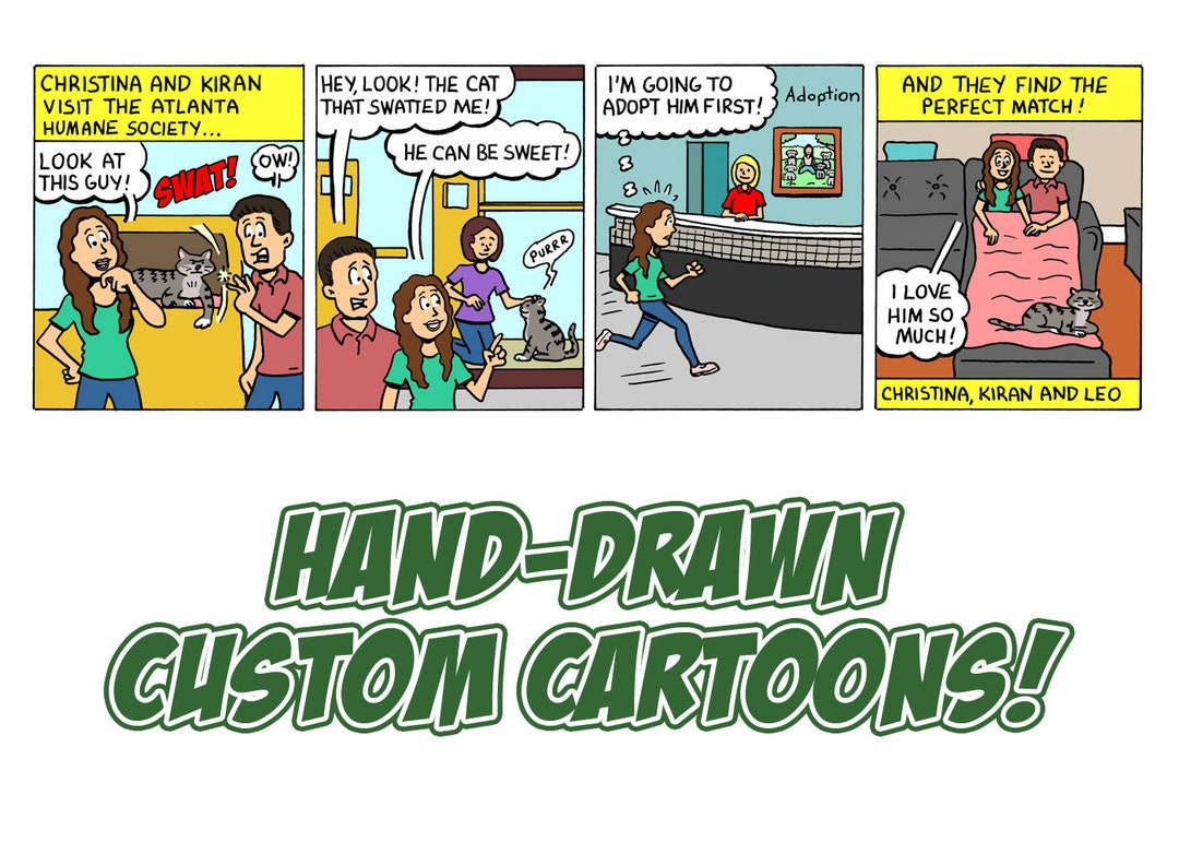 Personalized Comic Strip Made to Order Your Storyline - Etsy