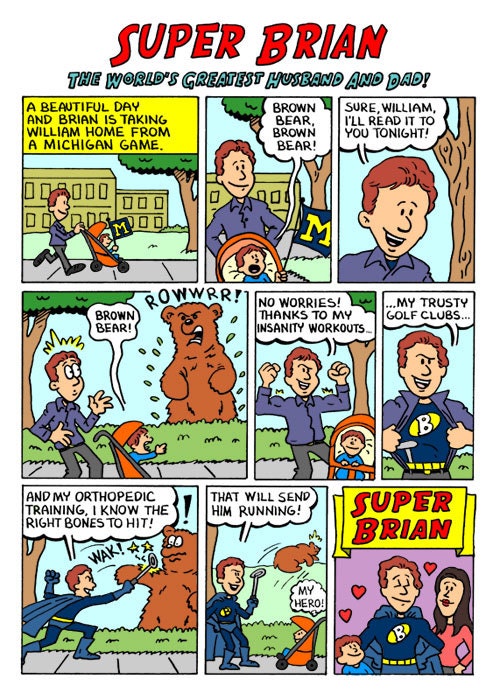 Super Dad Comic Page Made to Order Personalized and Hand Drawn - Etsy