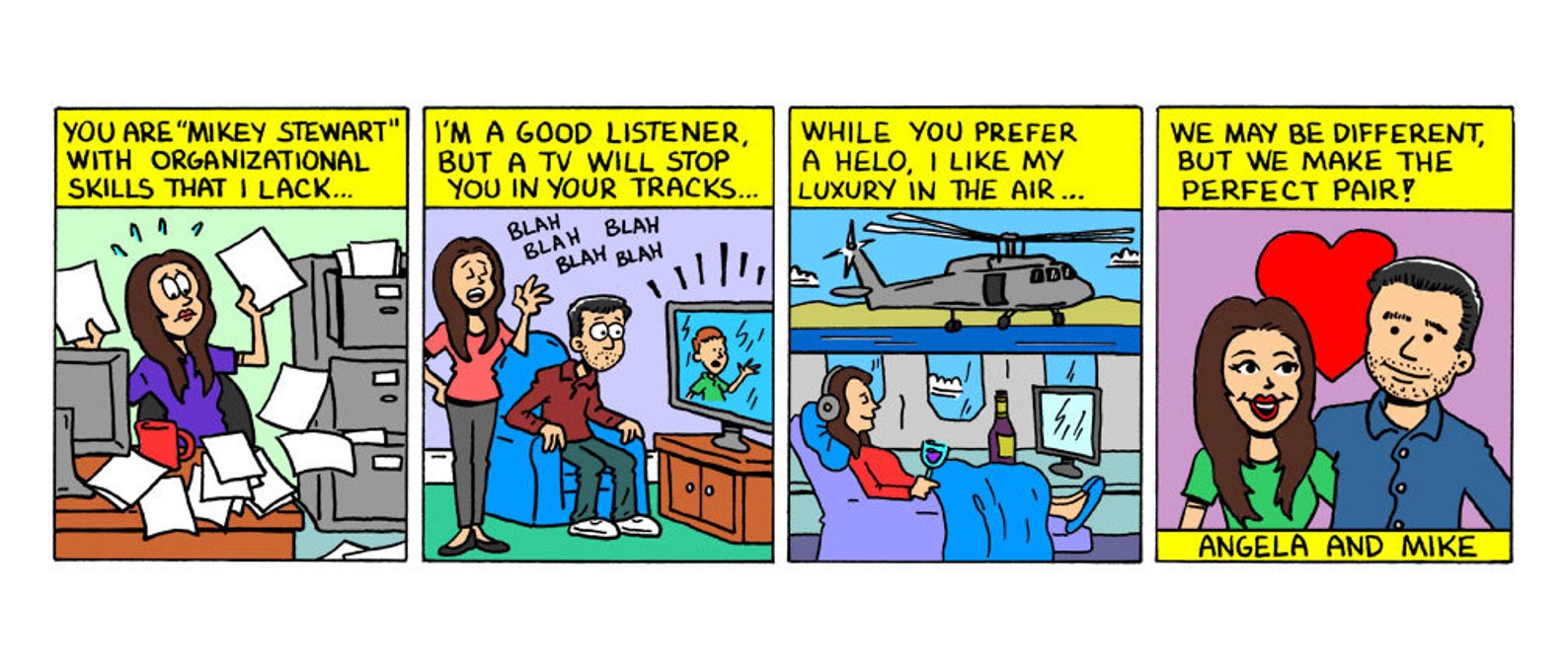 CUSTOM Color Comic Strip Made to Order - Etsy