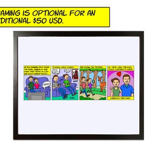 CUSTOM Color Comic Strip Made to Order - Etsy