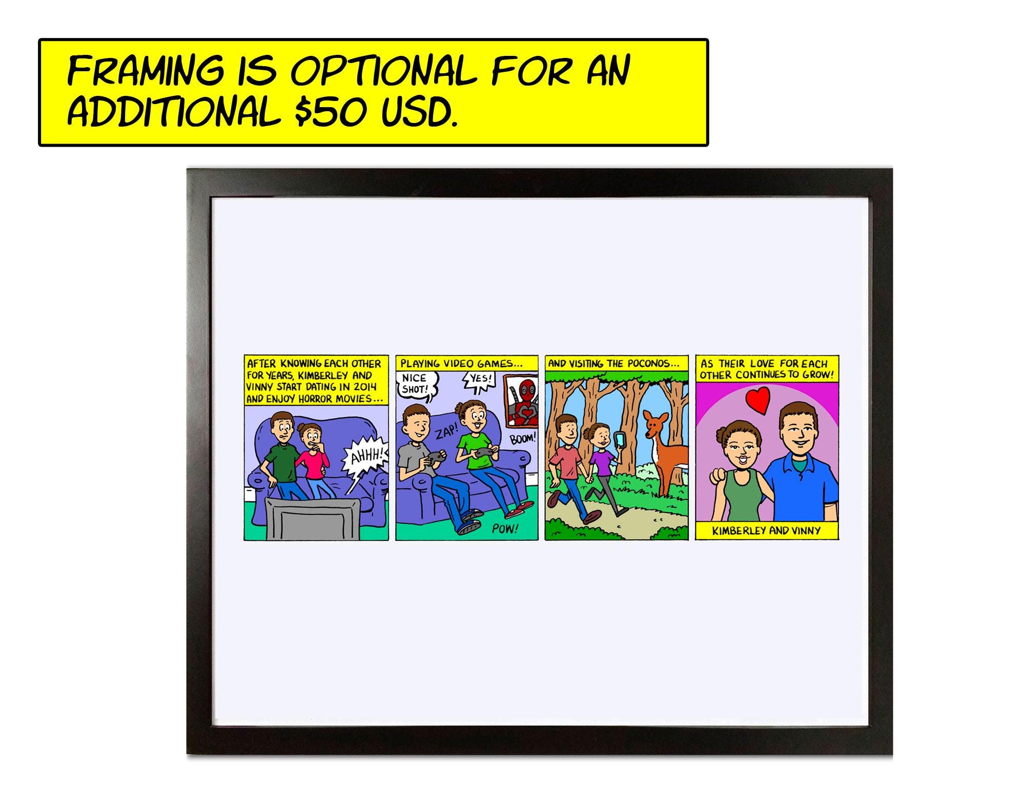 CUSTOM Color Comic Strip Made to Order - Etsy