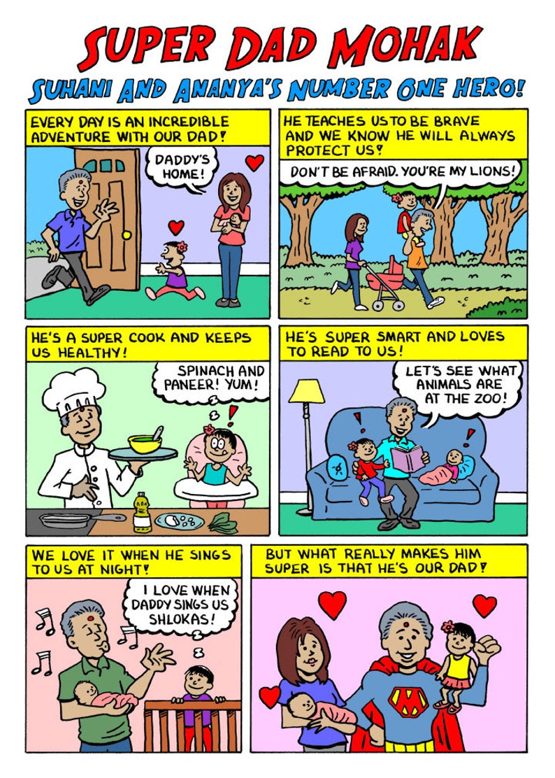 Super Dad Comic Page Made to Order Personalized and Hand - Etsy