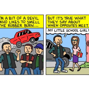 CUSTOM Color Comic Strip Made to Order - Etsy