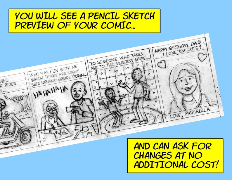 Custom Color Comic Strip - Digital File Only - Etsy Canada