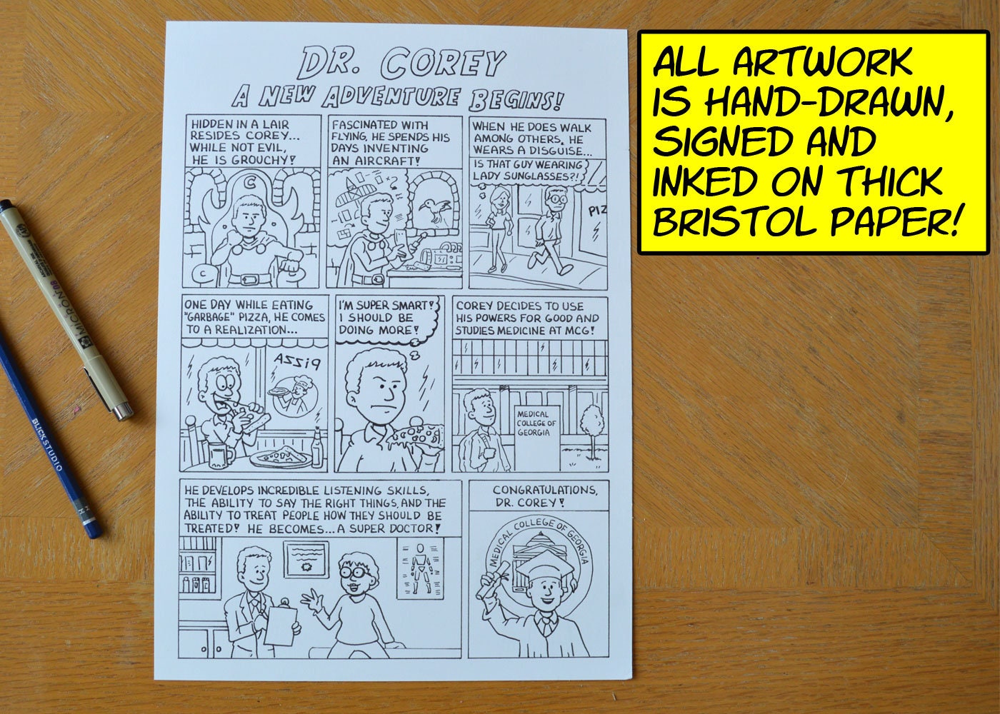 Birthday Comic Page Made to Order - Personalized and Hand Drawn - Etsy