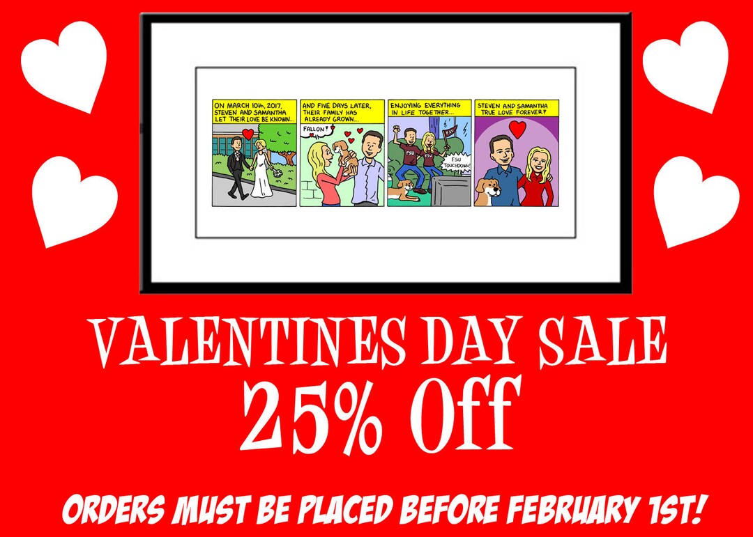 CUSTOM Color Comic Strip Made to Order - Etsy