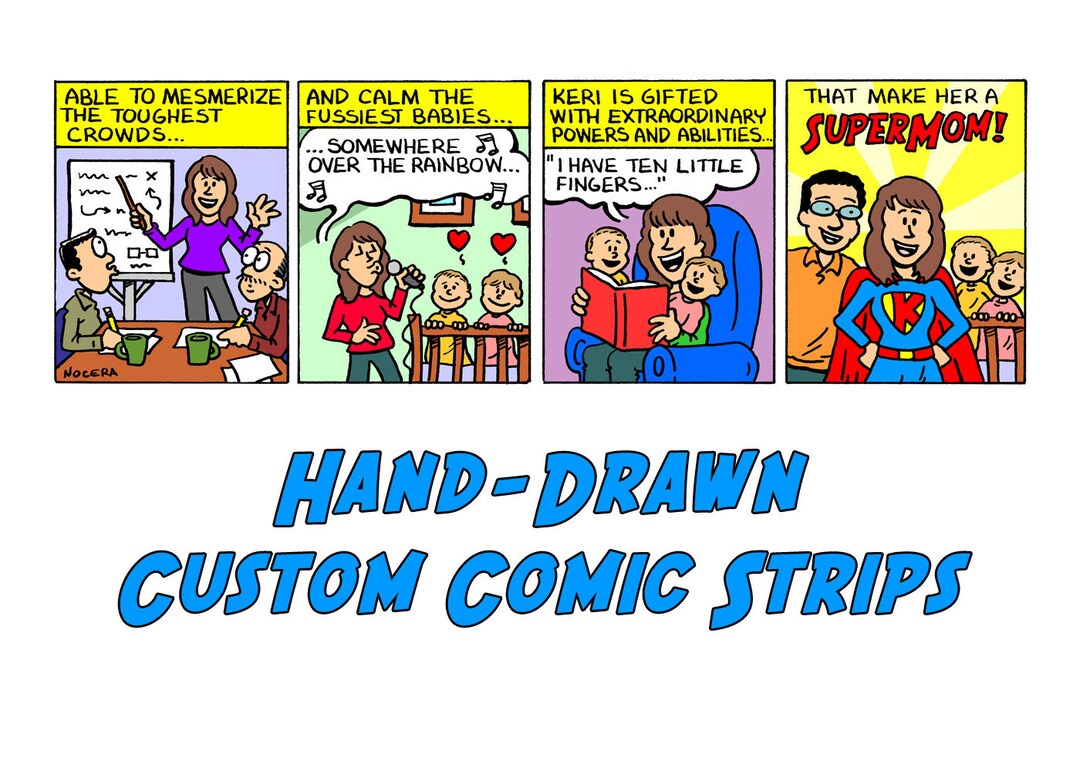 Mother's Day Comic Strip Made to Order - Personalized and Hand Drawn - Etsy