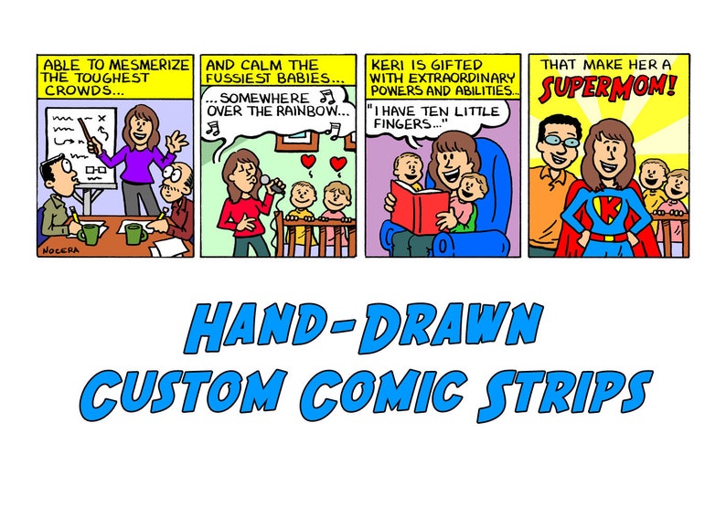 Mother's Day Comic Strip Made to Order Personalized and - Etsy