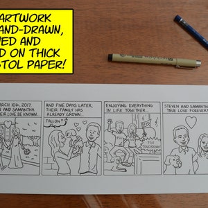 CUSTOM Color Comic Strip Made to Order - Etsy