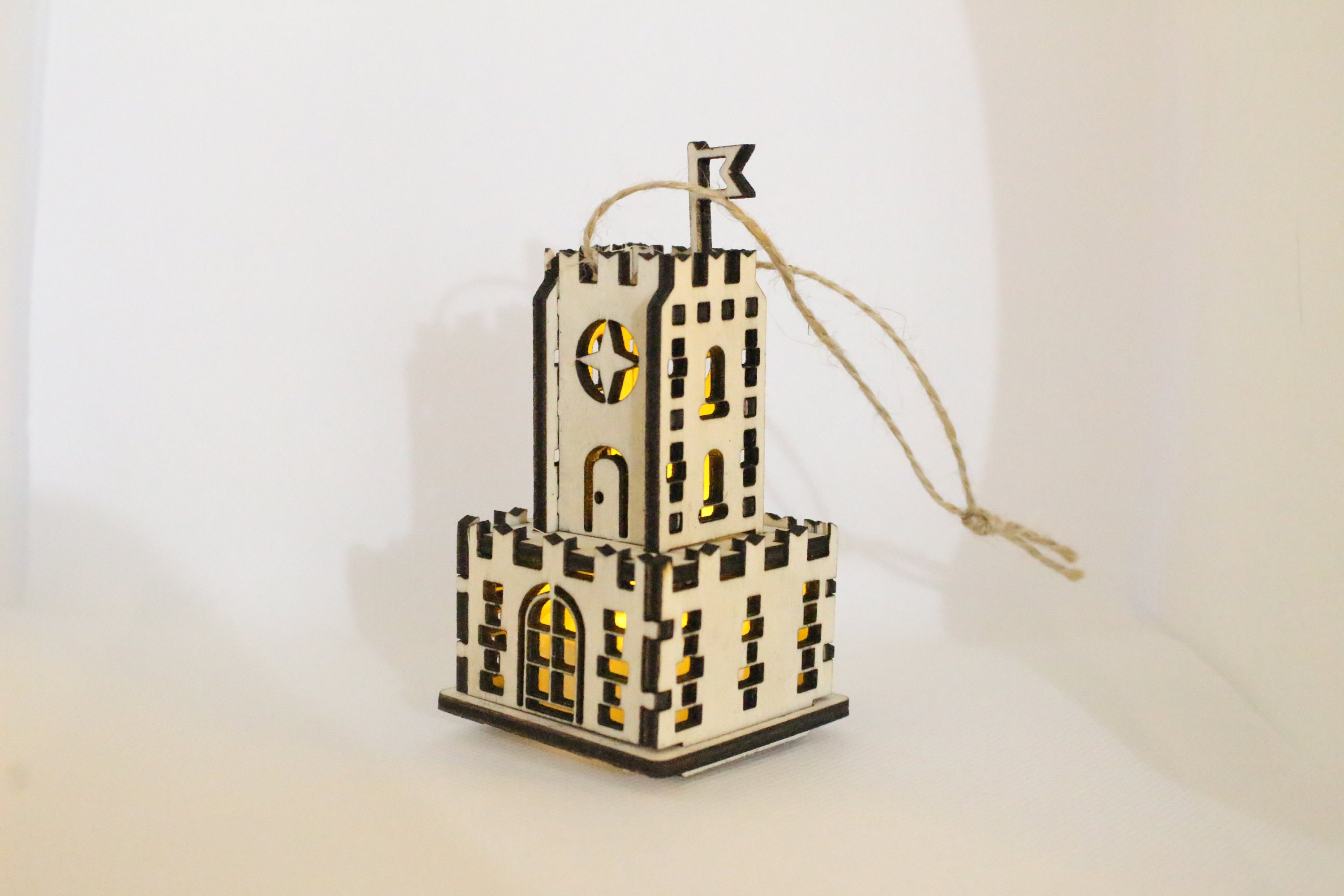 Laser Cut Castle With Battery Powered Tea Light - Etsy Ireland