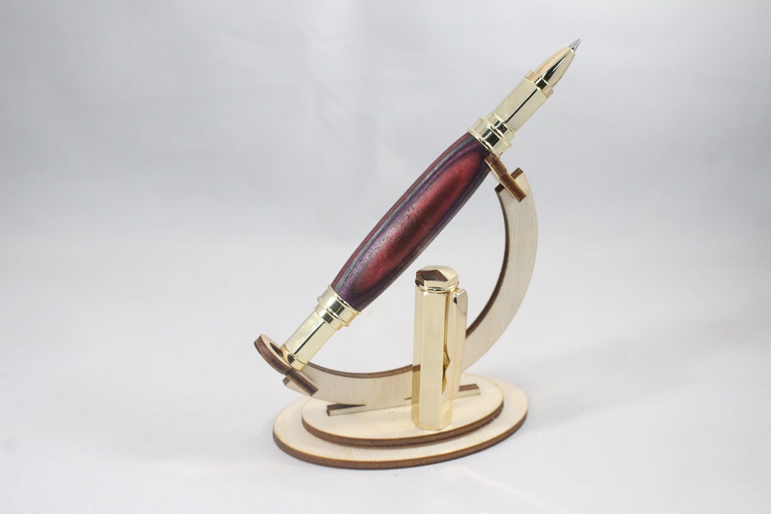 Magnetic Cap Rollerball Pen Made With Laminated Dyed Maple - Etsy