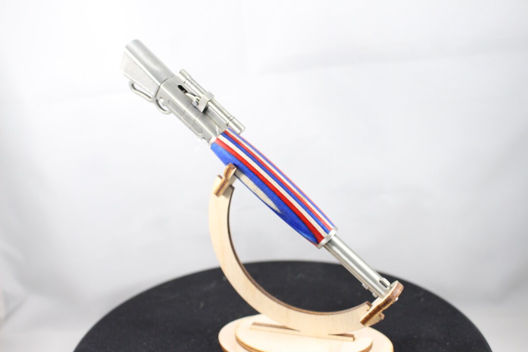 Lever Action Pen Red White and Blue Laminated Wood - Etsy