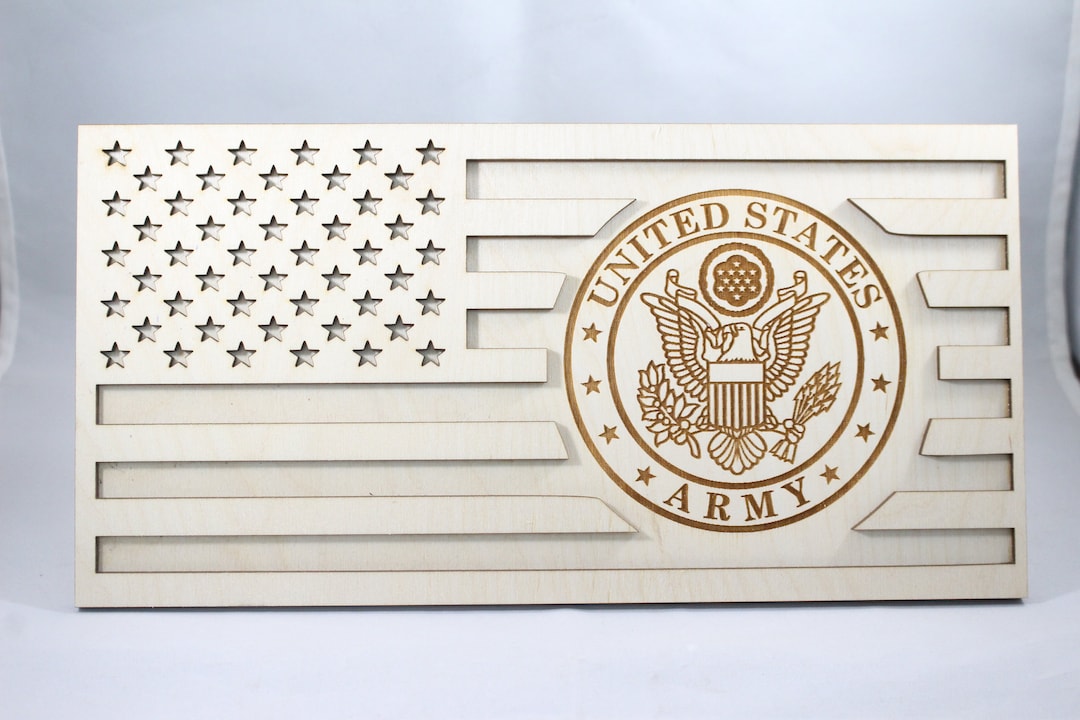 Wood Military Branch Flags With Stand - Etsy