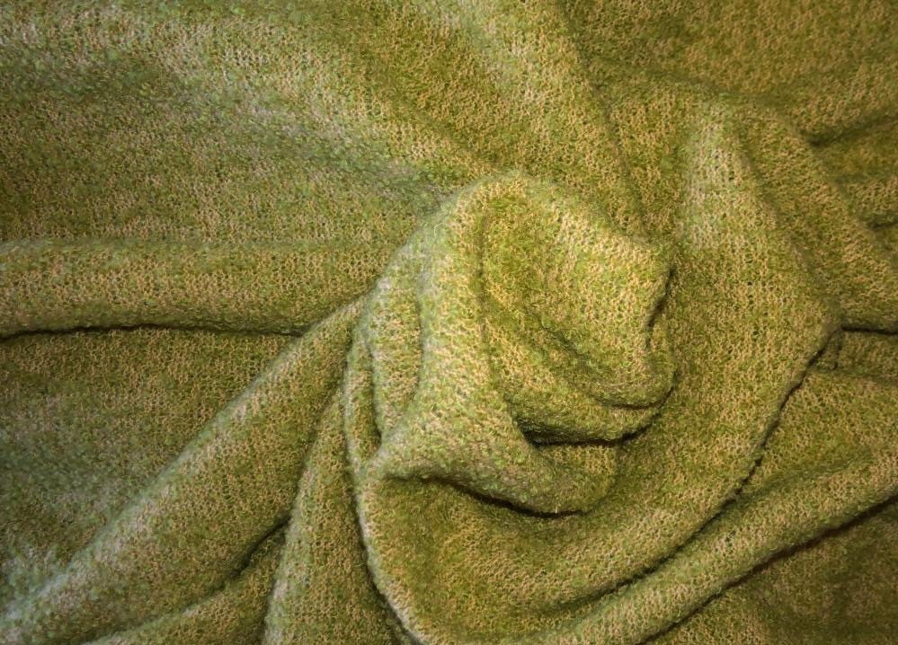 Wool boucle fabric.Natural wool fabric. Tweed fabric by the | Etsy