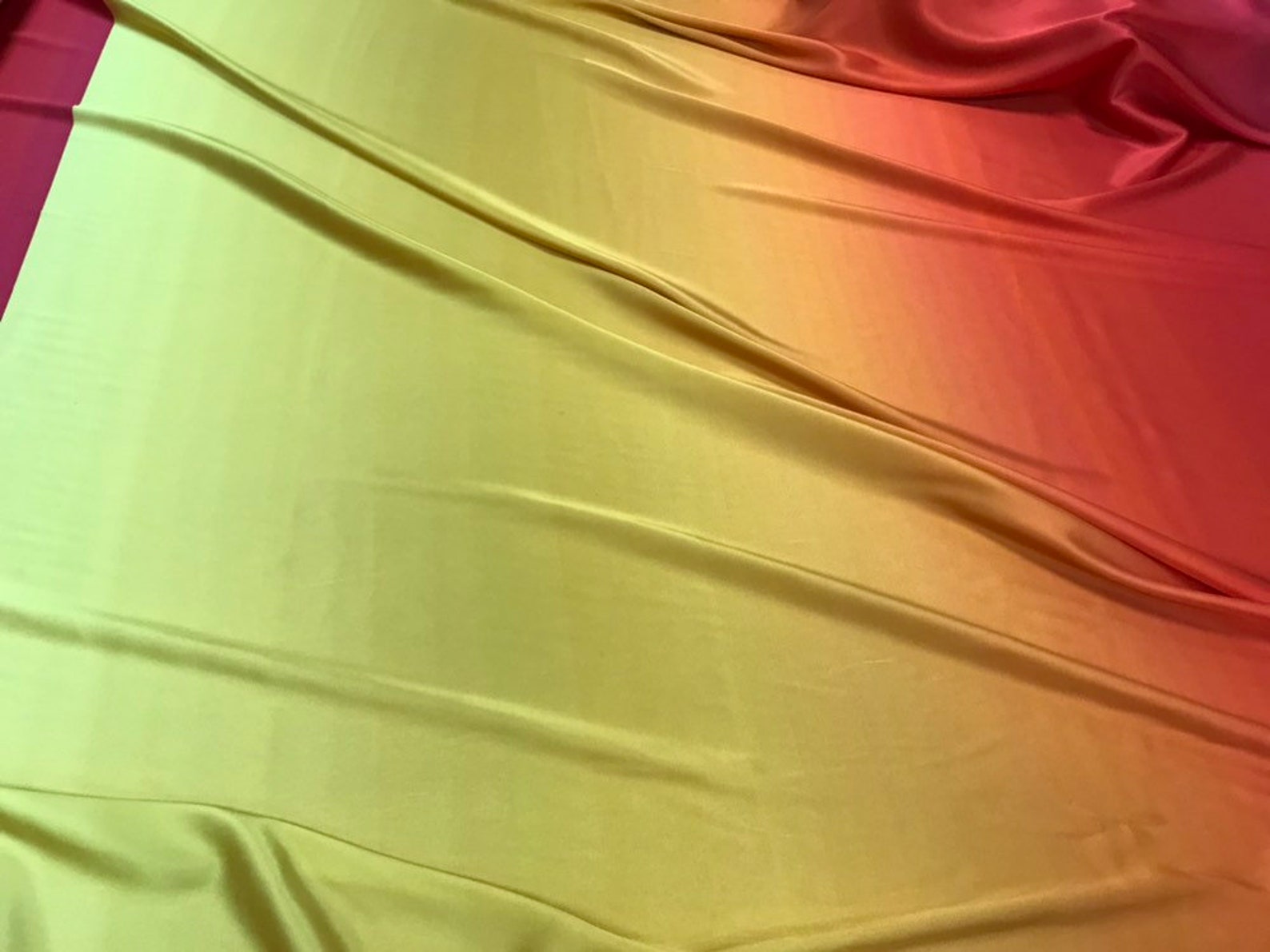 Silk Satin Fabric Gradient/red Gradient Silk/stretch Silk | Etsy