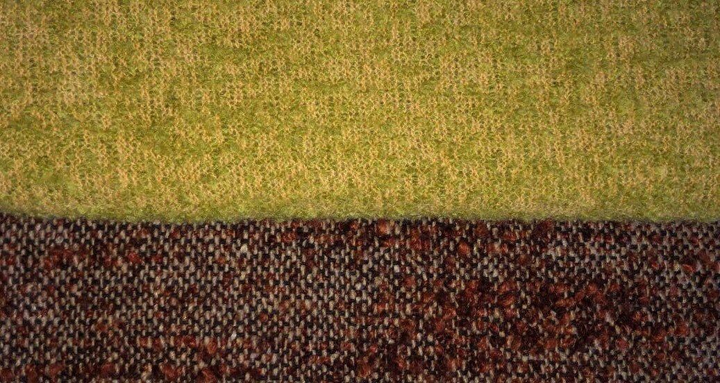 Wool boucle fabric.Natural wool fabric. Tweed fabric by the | Etsy