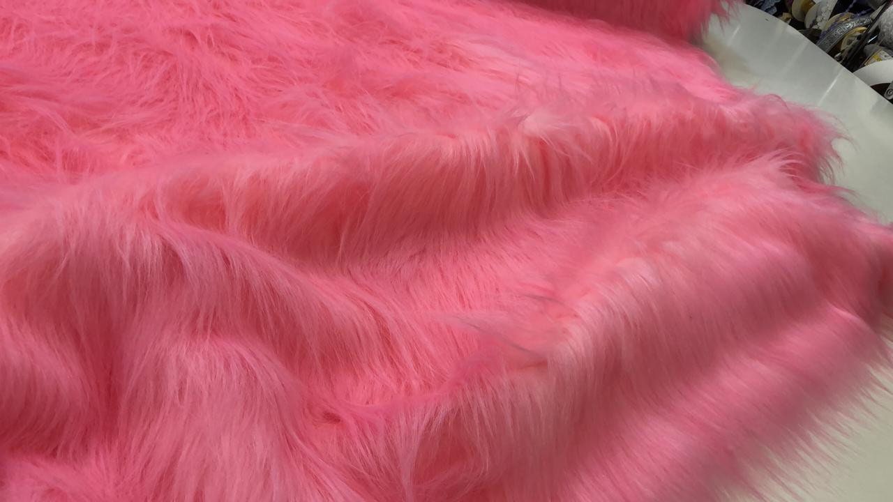 Pink Fur Fabric By The Yard at Therese Arnold blog