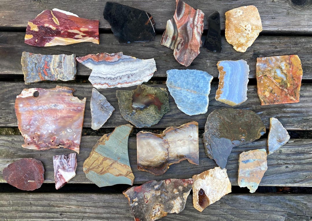 Lapidary Rough Bulk Slab Lot 5 Lb Box of Slabs - Etsy