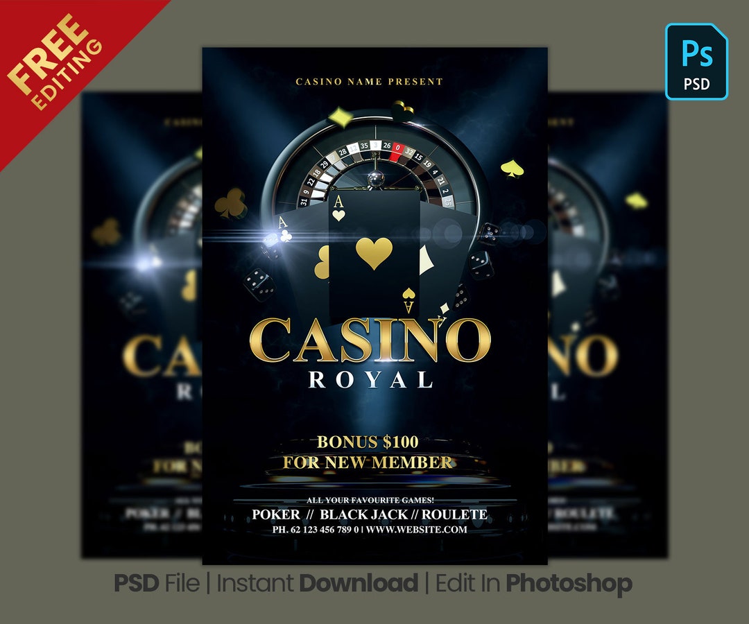 Fully Editable Casino Night Invitation, Poker Casino Invitation, Poker ...
