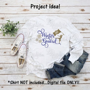 Winter Guard SVG /color Guard SVG / Snowflakes / Flag Twirler / Jpg Dxf ...