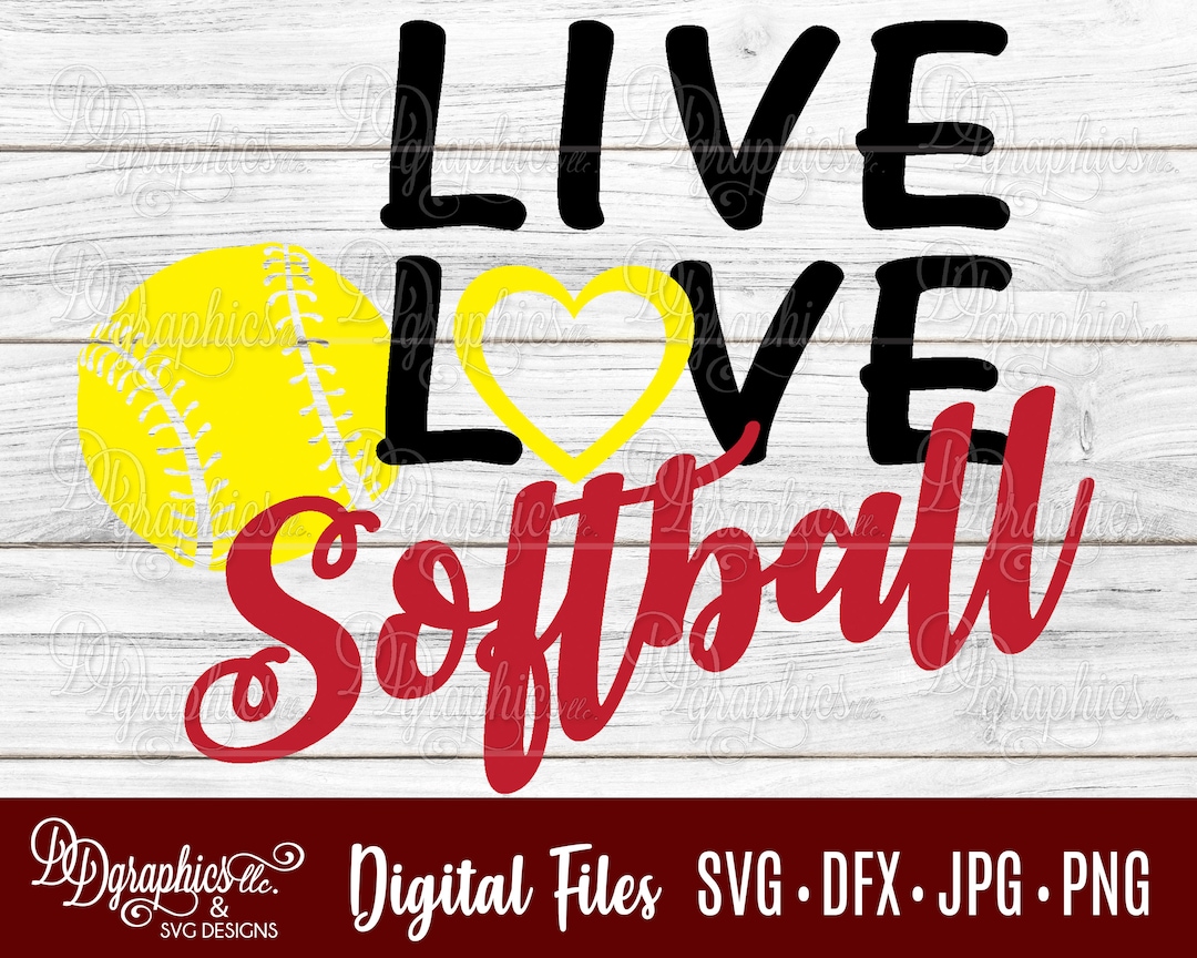 Live Love Softball SVG/ Softball SVG / SVG File / Sport / Jpg - Etsy