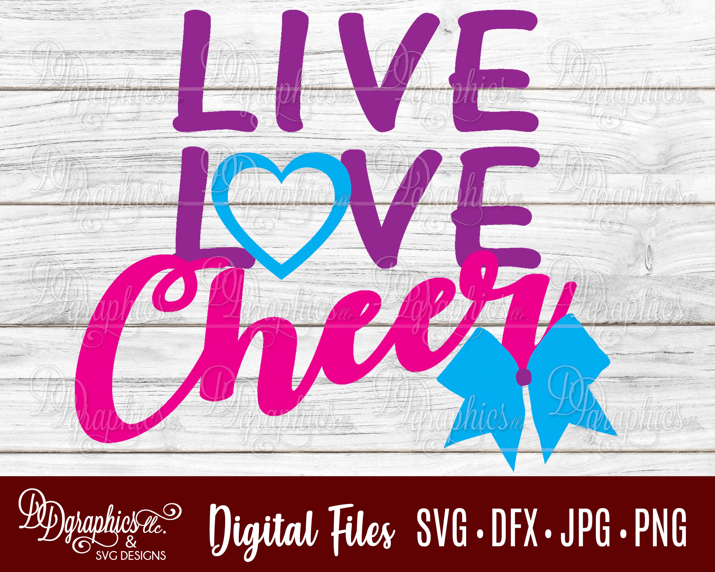 Live Love Cheer/ Cheer SVG / Cheerleading / Cheerleder / Cheer | Etsy
