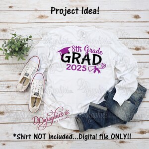8th Grade Grad 2025 SVG Digital Files, Graduate, Class of 2025 ...