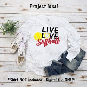 Live Love Softball SVG/ Softball SVG / SVG File / Sport / Jpg Dxf Png ...