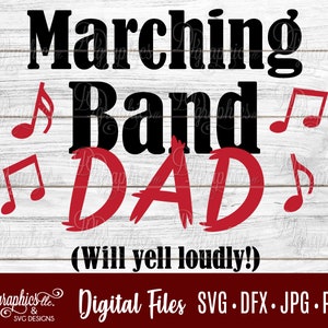 Marching Band Dad SVG / Marching Band SVG / Band / Band Dad / - Etsy