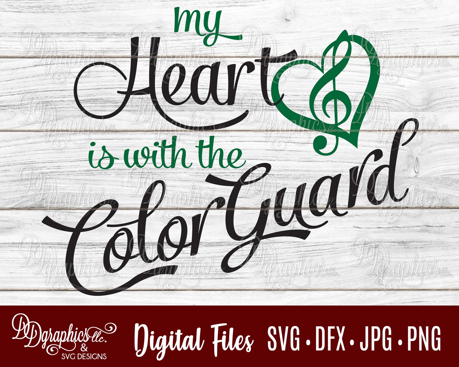 Heart is With the Color Guard SVG / Colorguard SVG / Color - Etsy