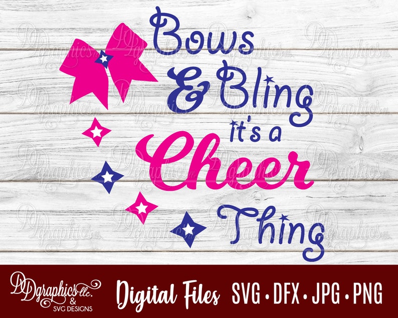 Bows and Bling Its a Cheer Thing SVG / Cheer SVG / Cheer Bow / - Etsy