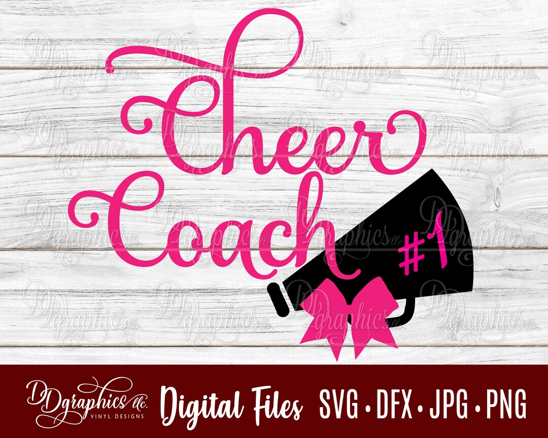 Cheer Coach SVG/ Cheerleading SVG / Cheer Svg/megaphone/cheer Bow ...