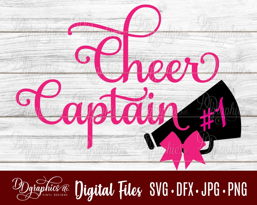Cheer Captain SVG/ Cheer SVG / Cheerleading SVG / Megaphone / Jpg Dxf ...