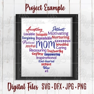 Mom Subway Art Heart / Mothers Day / Mom SVG / Jpg Dxf Png / Digital ...