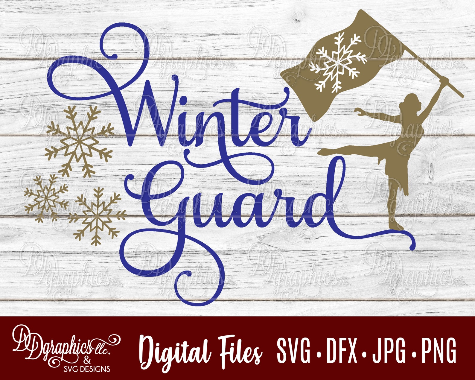 Winter Guard SVG /color Guard SVG / Snowflakes / Flag Twirler - Etsy