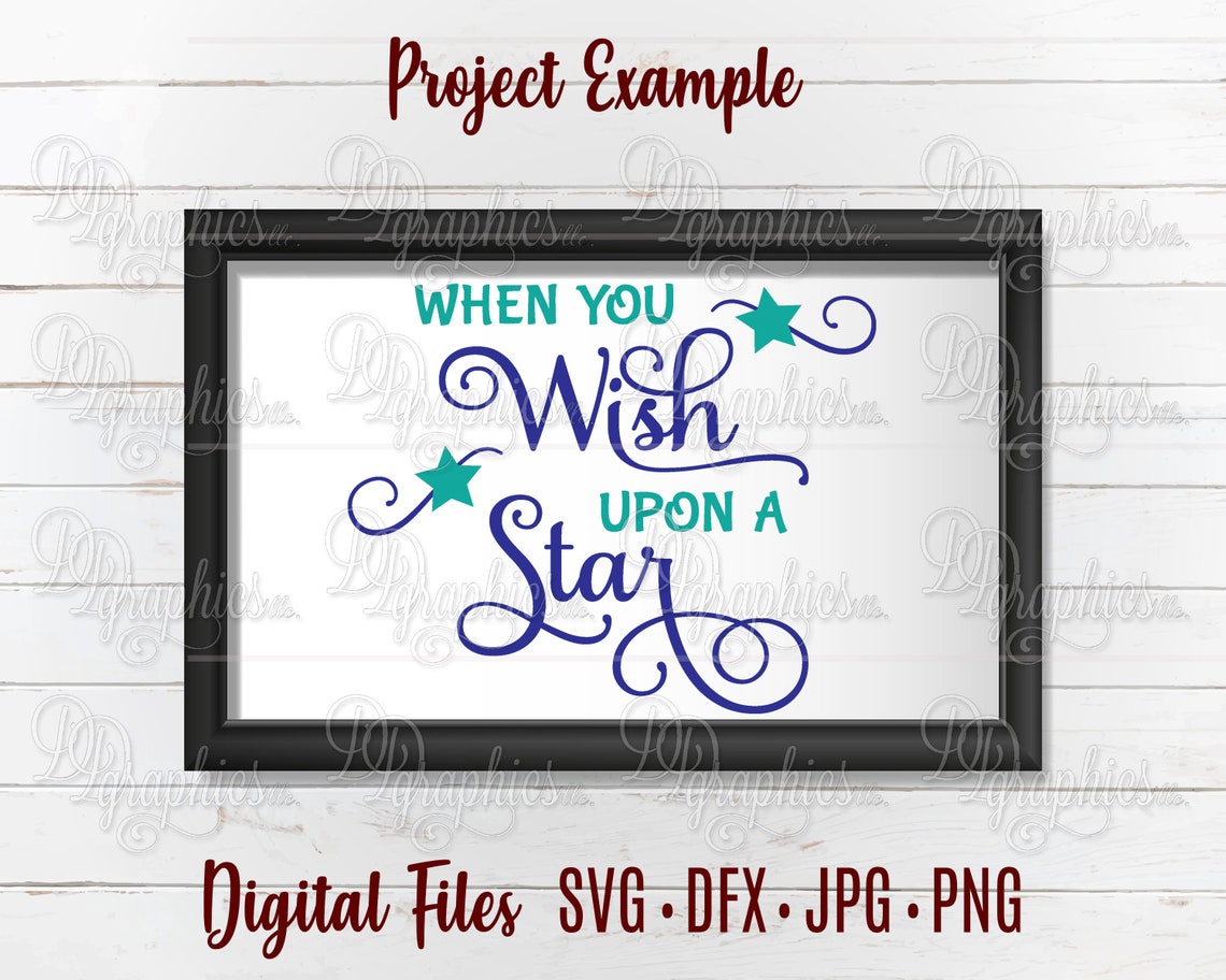 When You Wish Upon a Star SVG / SVG File / Stars / Wish / Jpg - Etsy