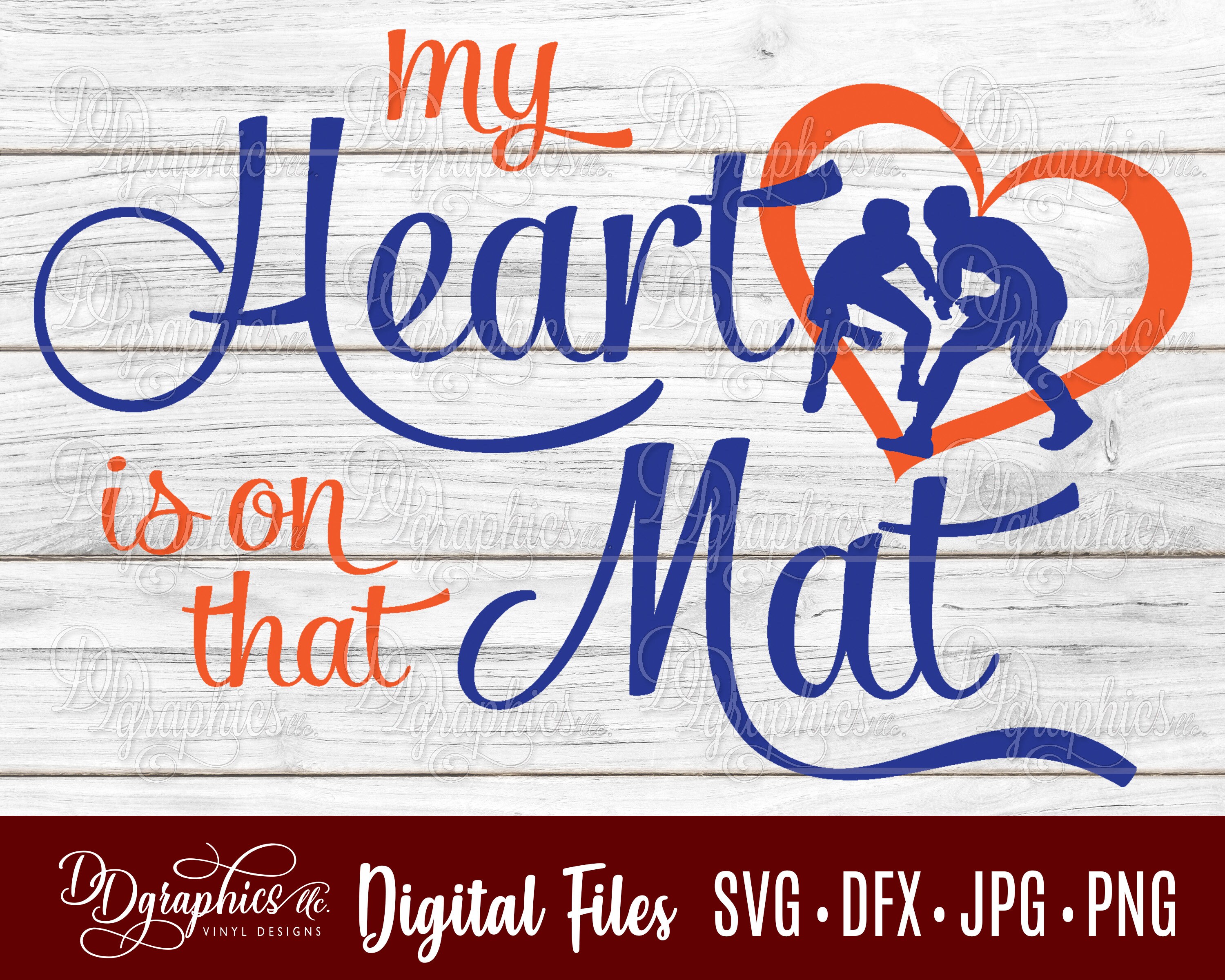 Heart is on That Wrestling Mat SVG / Wrestling SVG / Wrestle SVG/ Svg ...