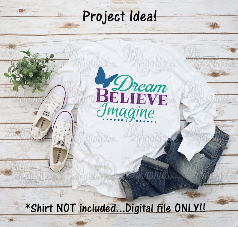 Dream Believe Imagine SVG / Butterfly SVG / Svg Quote / - Etsy