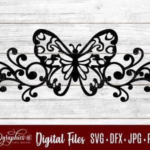 Tribal Butterfly With Swash / Butterfly SVG / Butterfly / Tribal / Jpg ...