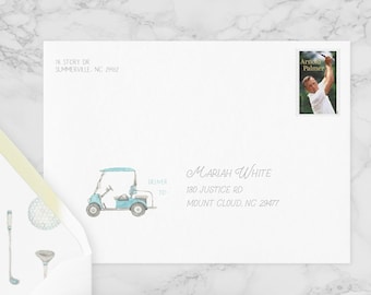 Envelope Liner for Golf Party | Boy Shower | Golf Themed Baby Shower ...