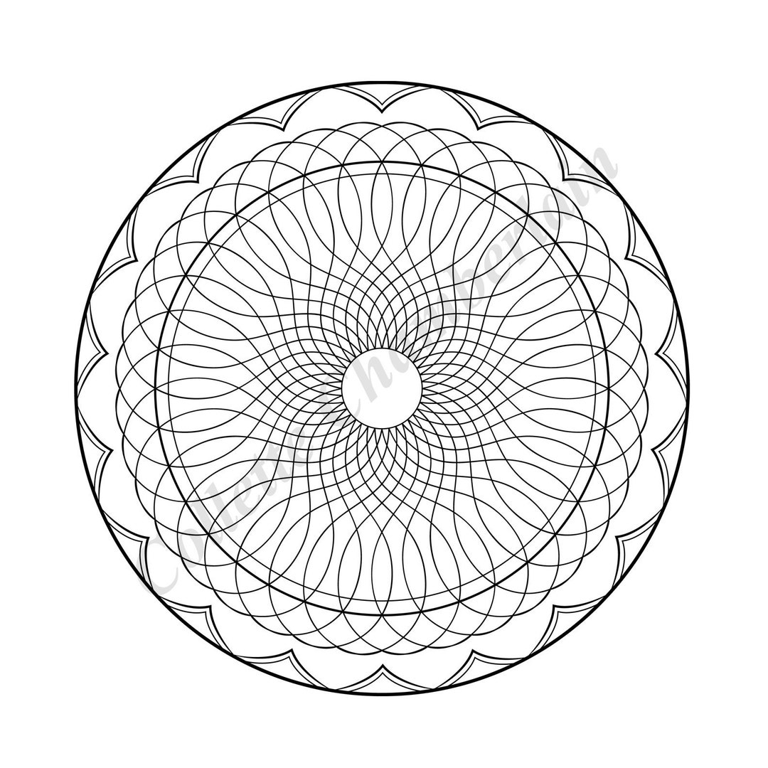 Spirograph Coloring Page - Etsy Ireland