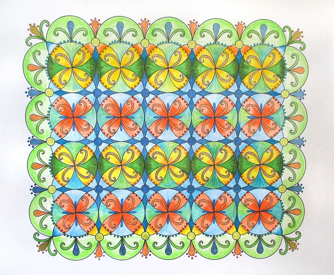 Circles and Swirls Coloring Page - Etsy