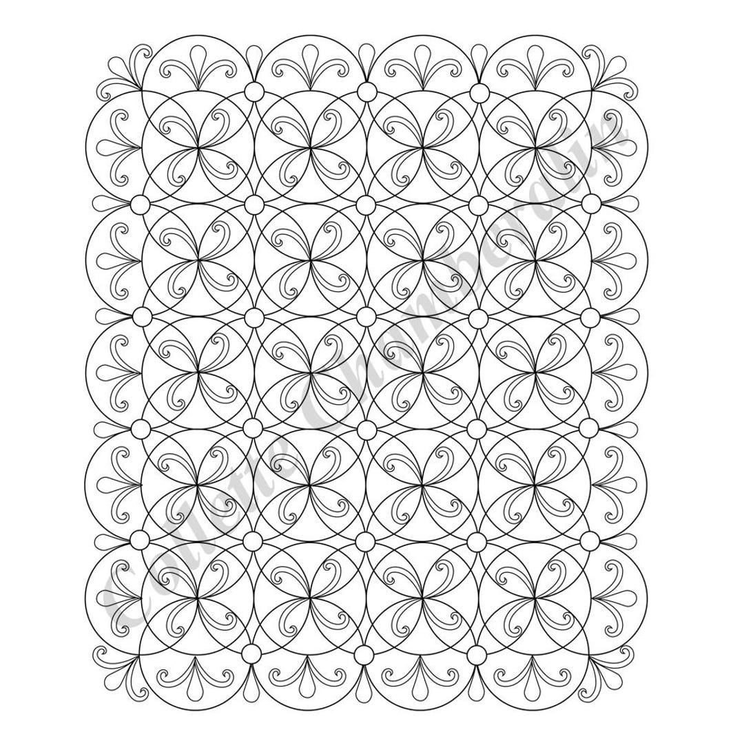 Circles and Swirls Coloring Page - Etsy