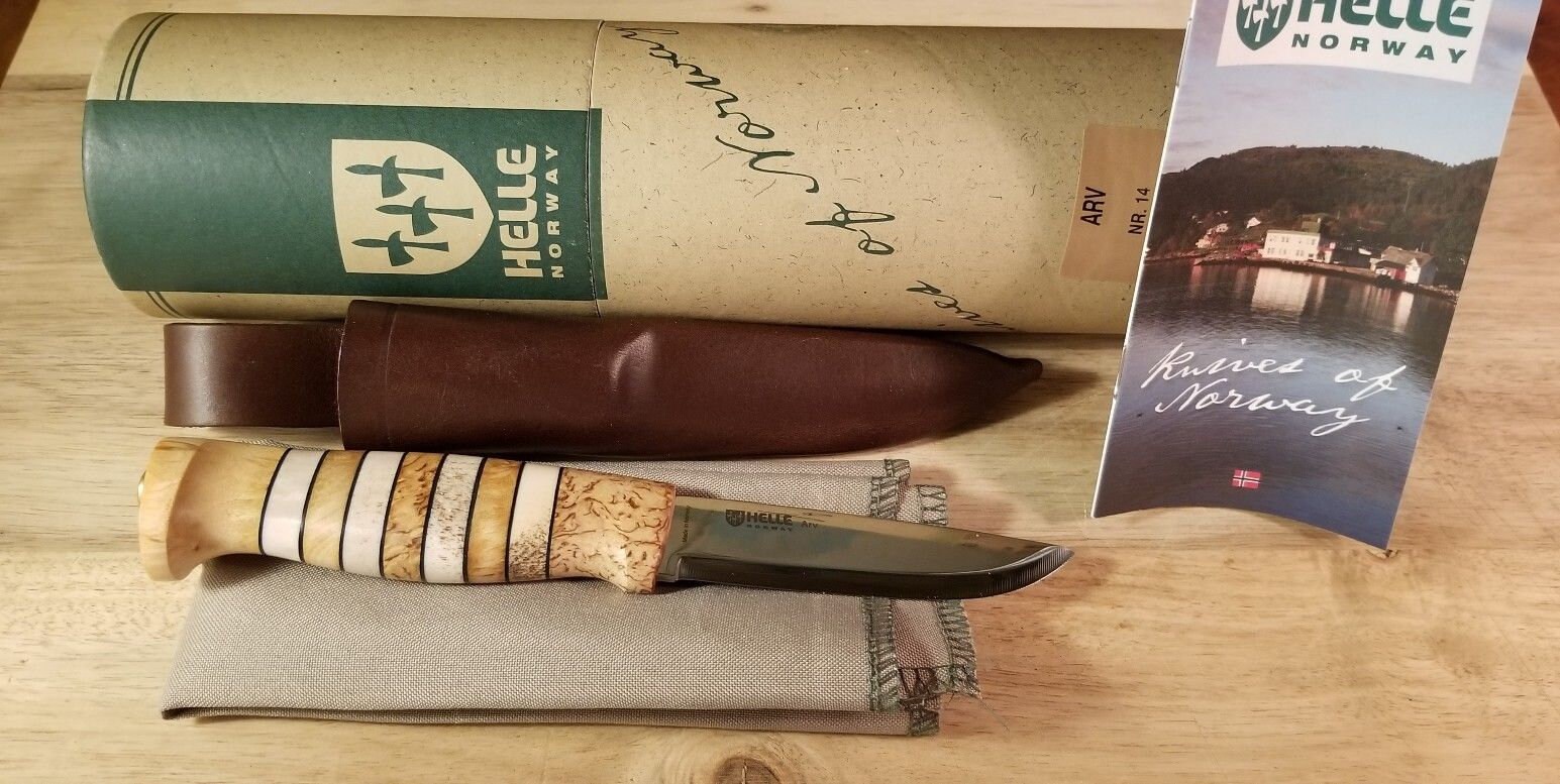 Helle ARV Bushcraft Knife. Leather Sheath Hunting Camping | Etsy