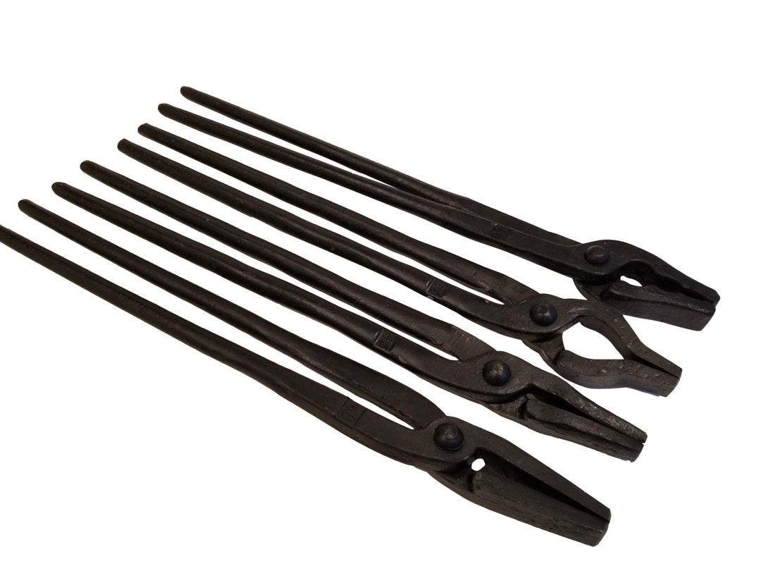 Blacksmith Forge Tong Tool Set of 4 16" by Picard Wolf Jaw, Flat ...