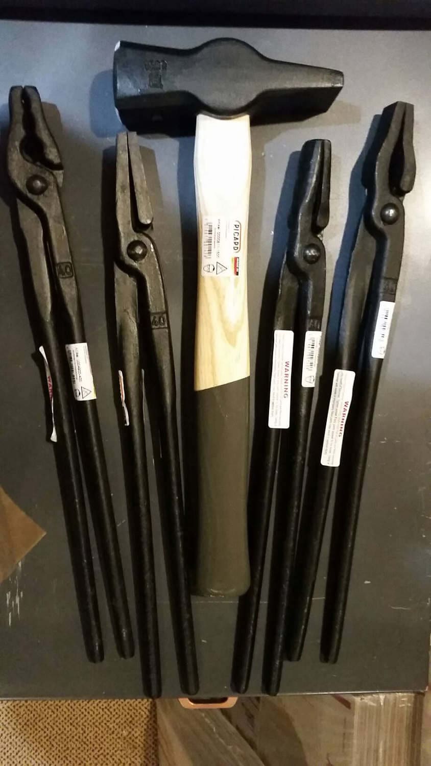 Blacksmith Tool Set Picard 16 Forge Tong Set 1 Swedish Pattern Hammer ...