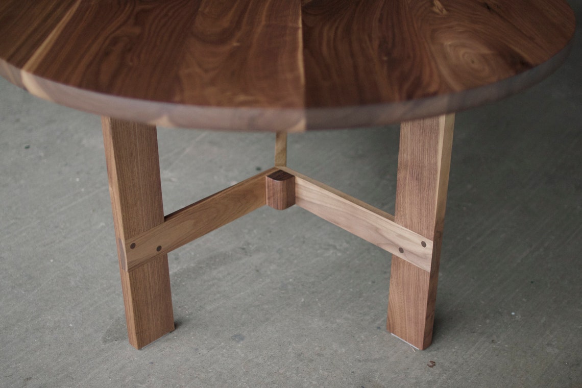 Timber-frame Dining Table Solid Walnut or White Oak, Organic Elevated ...